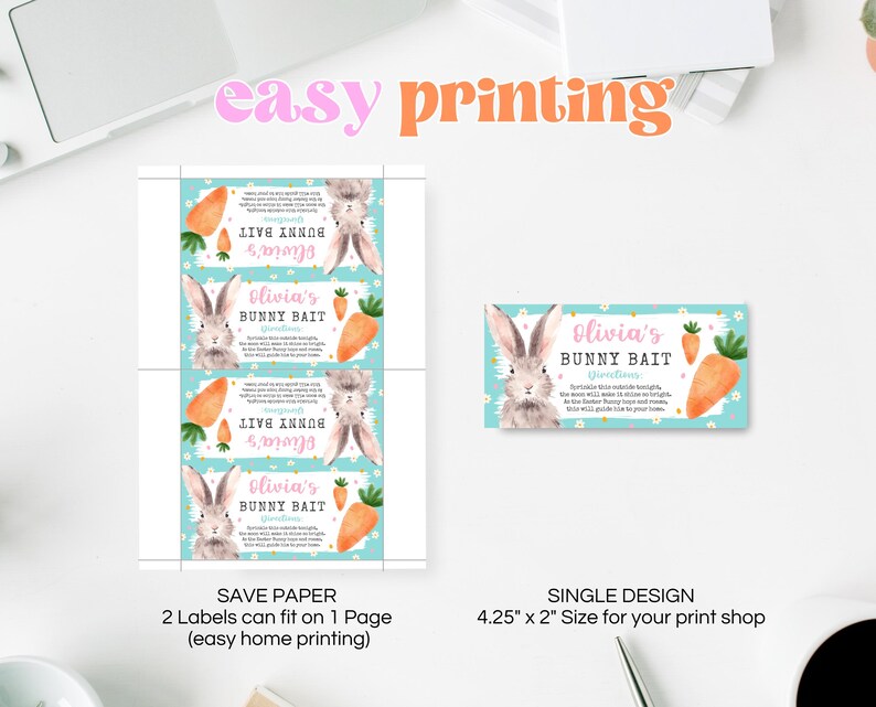 Editable Bunny Bait Card: Easter Magic Sprinkles (digital Download) - Etsy