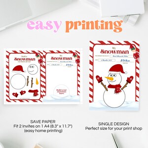 Printable Build A Snowman Activity for Kids, Build A Snowman Printable ...