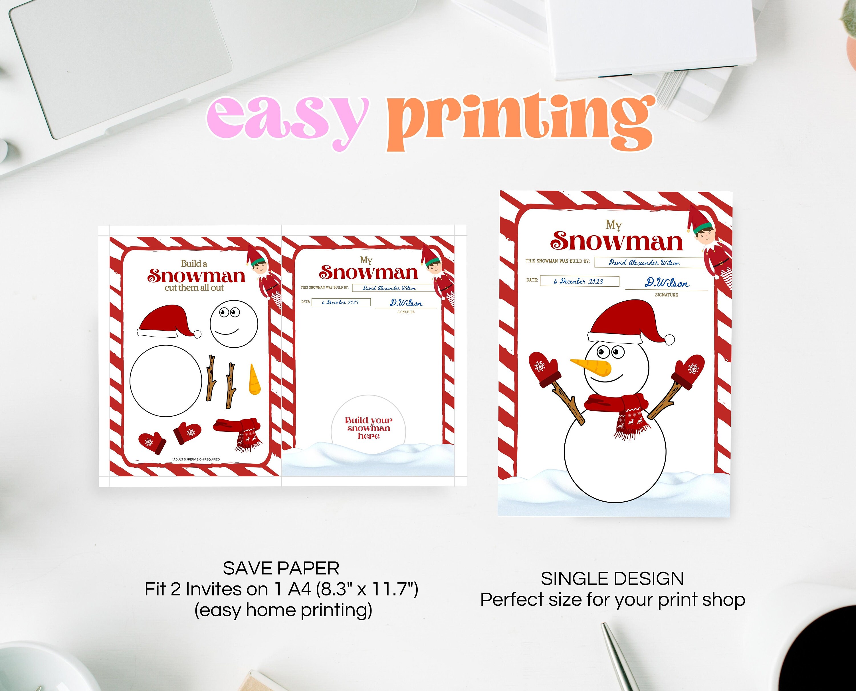 Printable Build A Snowman Activity for Kids, Build A Snowman Printable ...