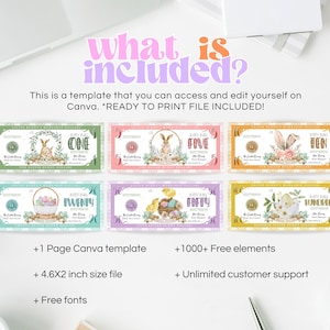 Easter Play Money, Easter Hunt Bunny Bucks, Printable Easter Dollar ...