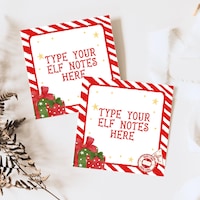 Editable Bestseller Elf Notes Printable Elf Cards ,blank Elf Messages ...