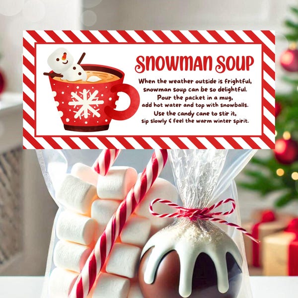 Snowman Soup Poem - Etsy