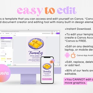 Editable Tamales Invitation, Fall Tamales Invitation, Fall Dinner ...