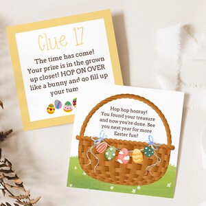 Editable Easter Hunt Cards for Kids Easter Scavenger Hunt - Etsy