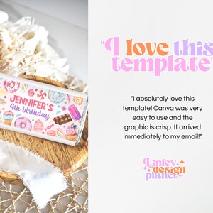 Editable Sweets Candy Chocolate Bar Wrapper, Sweet Candy Birthday Decor ...