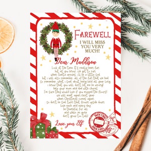 Editable Elf Farewell Letter Christmas Elf Letter Goodbye Elf Festive ...