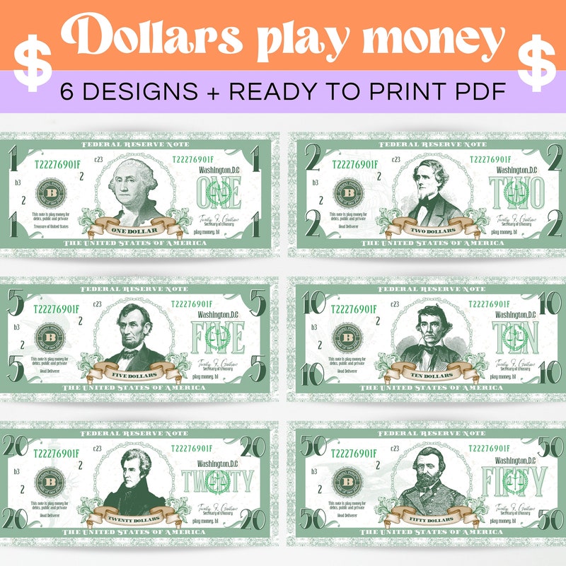Play Money - Etsy