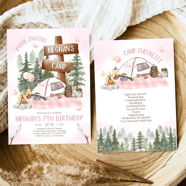 Camping Invitation - Etsy