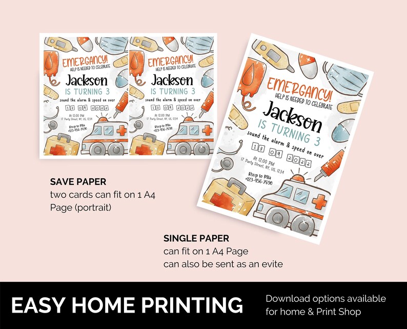 Editable Doctor Birthday Invitation Prescription Medical Boy - Etsy