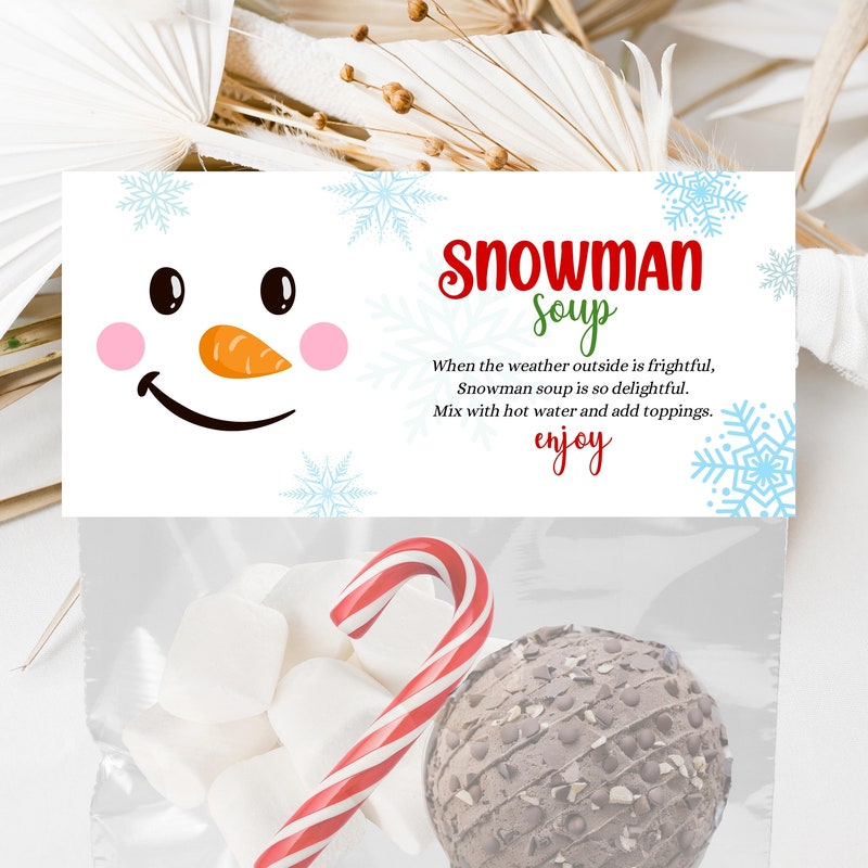 Snowman Labels - Etsy