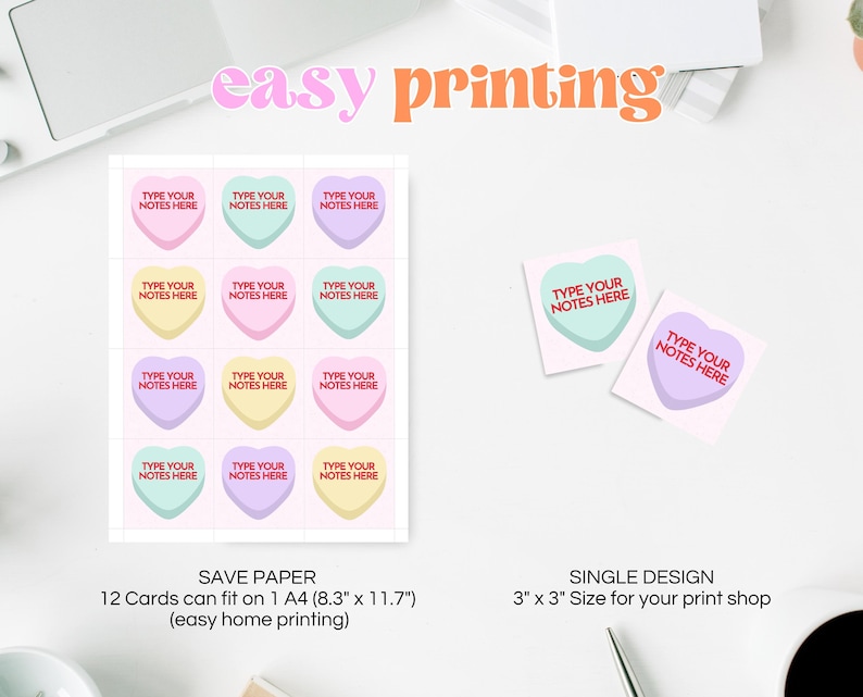 Editable Sweetheart Candy Notes: Valentine's Day Cards (digital ...