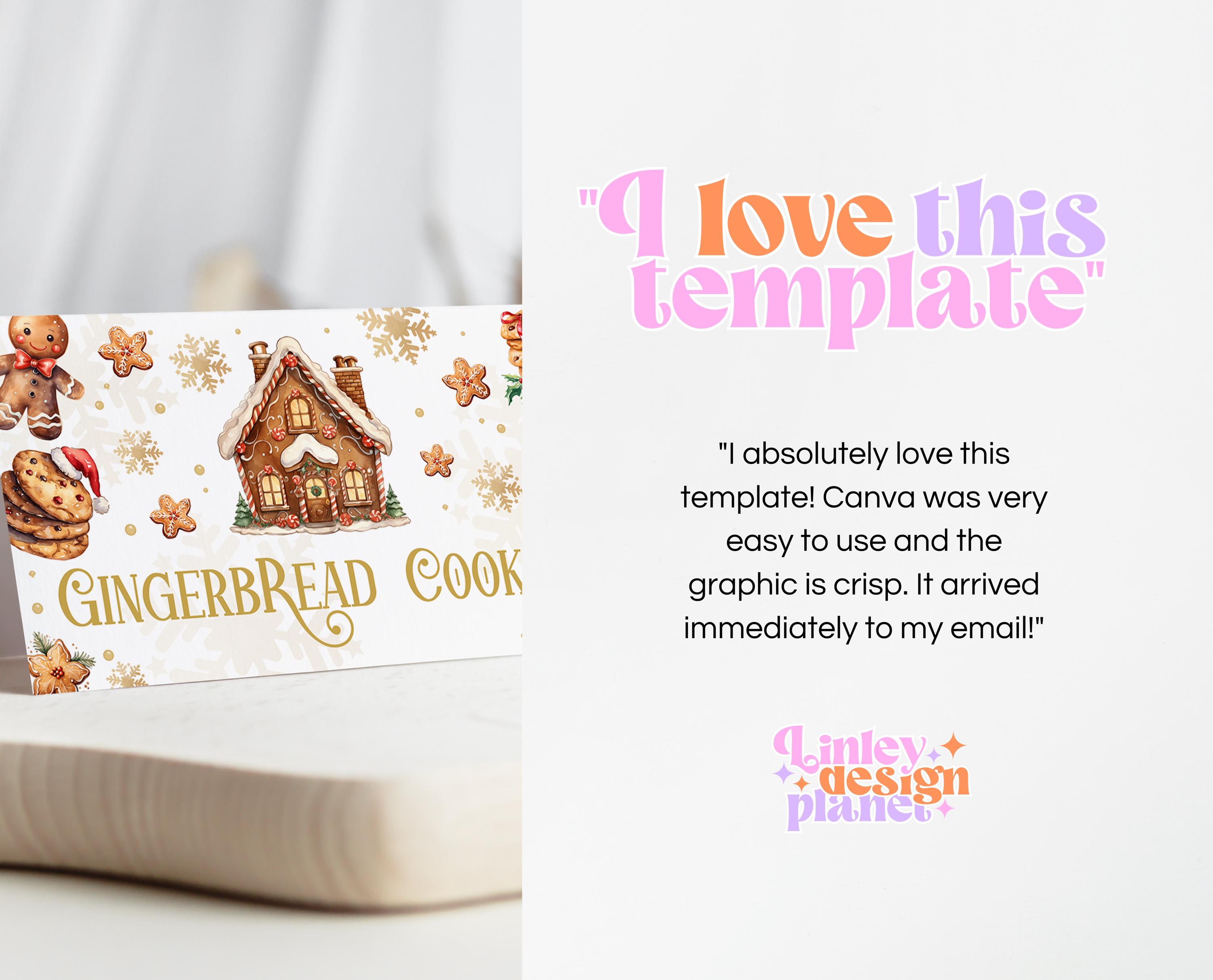 Editable Gingerbread House Food Labels, Christmas Cookie Decorating ...