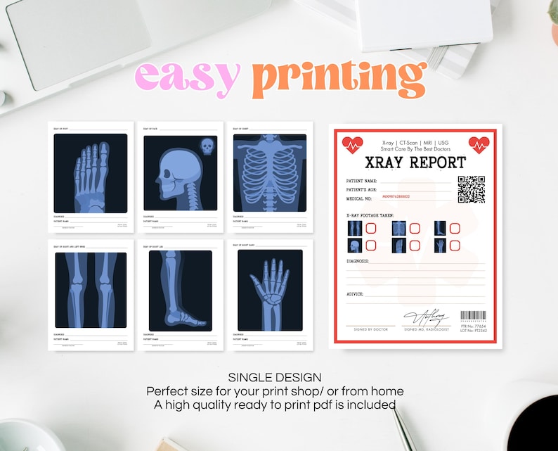 Printable X-rays for Kids: Pretend Play Doctor (PDF) - Etsy