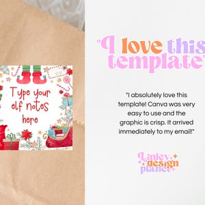 Editable Elf Note Cards Template, Elf Christmas Activities, Christmas ...