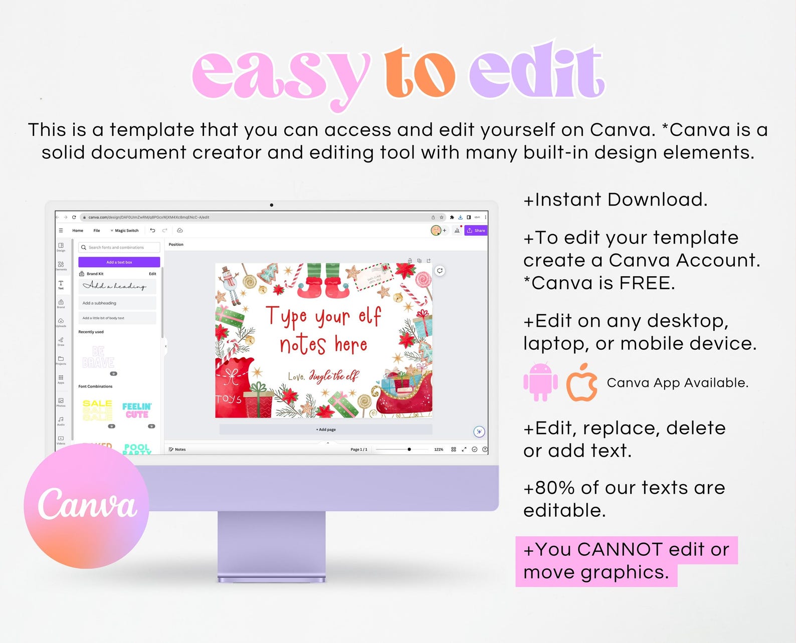 Editable Elf Note Cards Template, Elf Christmas Activities, Christmas ...