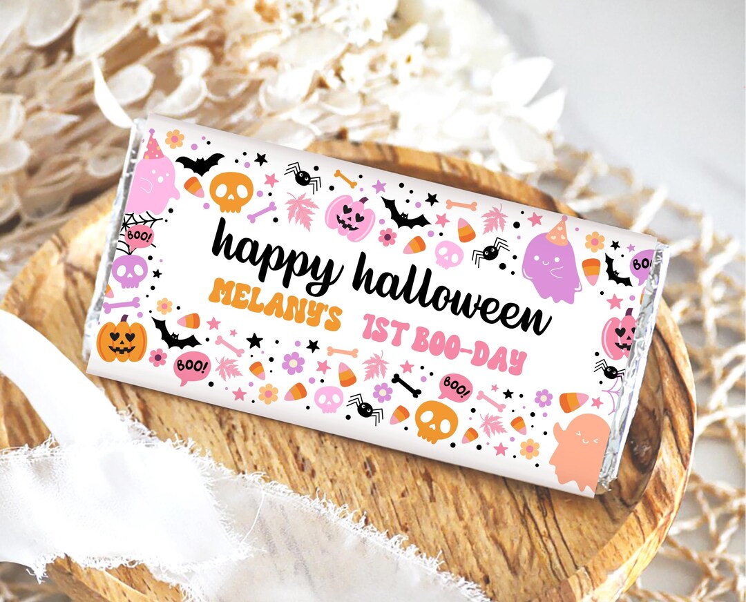 Editable Spooky Birthday Chocolate Wrapper, Halloween Birthday Tent ...
