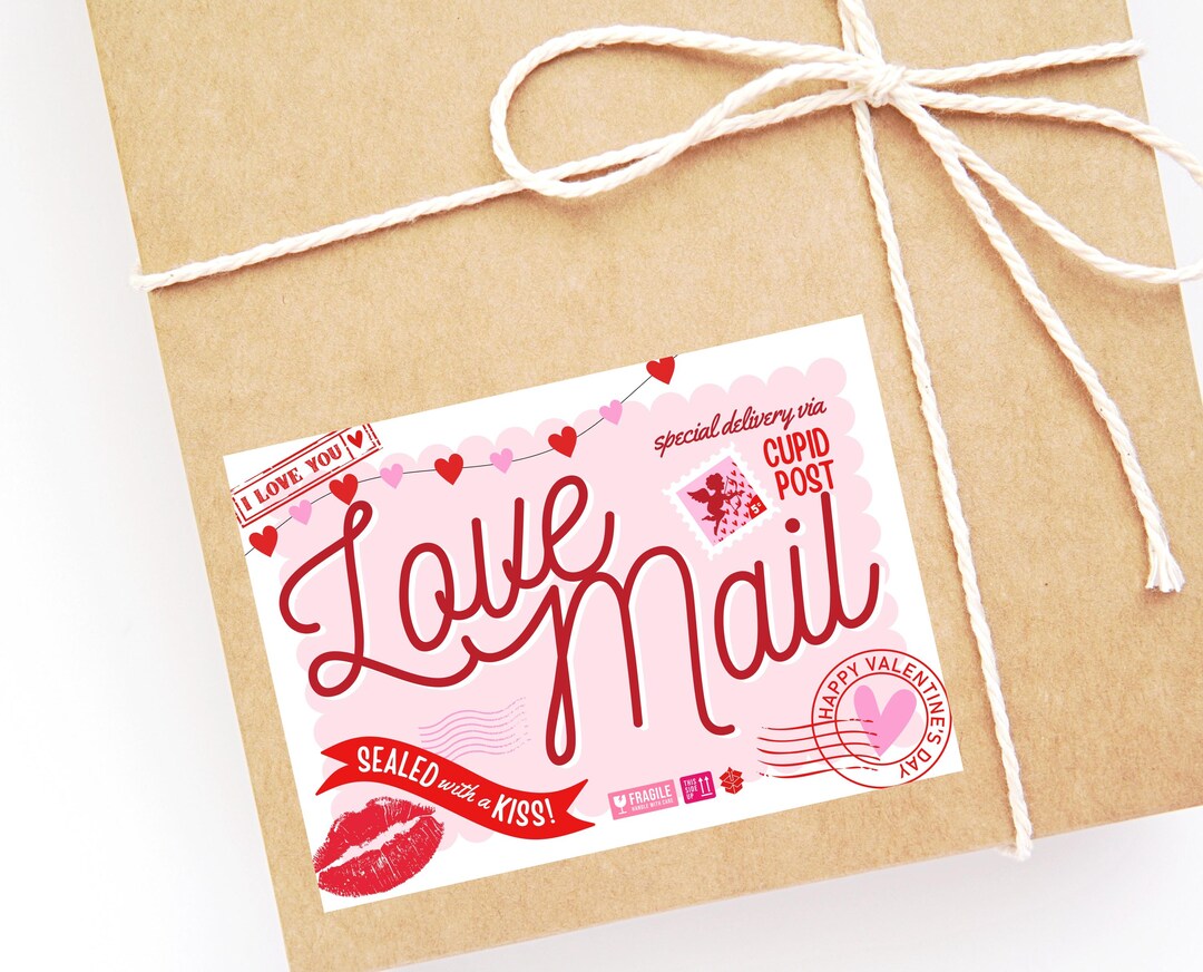 Editable Valentines Day Gift Box Label, Personalized Valentine Treat ...