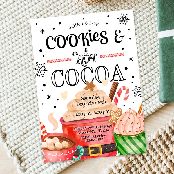 Hot Cocoa Party Invite - Etsy