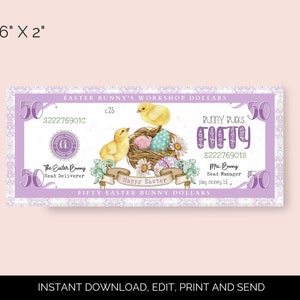 Easter Play Money Easter Hunt Bunny Bucks Printable Easter - Etsy