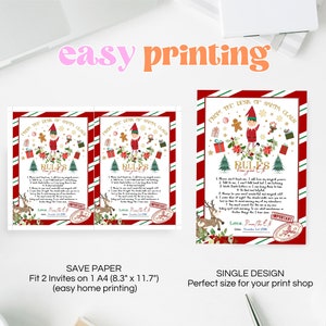 Editable Christmas Elf Magic Rules for Kids Template, Do Not Touch Me ...