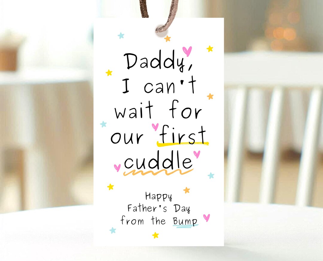 Editable From the Bump Father's Day Gift Tag, Printable I Can't Wait ...