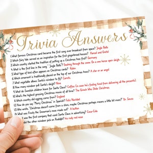 Editable Christmas Trivia Game Christmas Party Games Festive - Etsy
