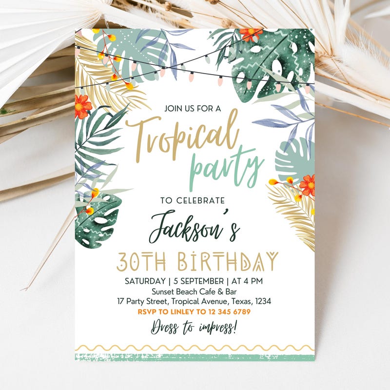 Tropical Birthday - Etsy