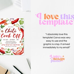 Editable Chili Cook off Invitation, Chili Party, Friendsgiving ...