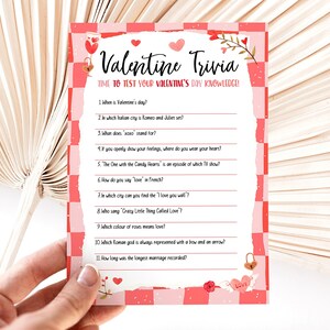 Valentines Day Trivia Game Valentines Party Game Printable - Etsy