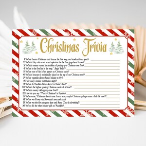Editable Christmas Trivia Game Template, Printable Christmas Party ...