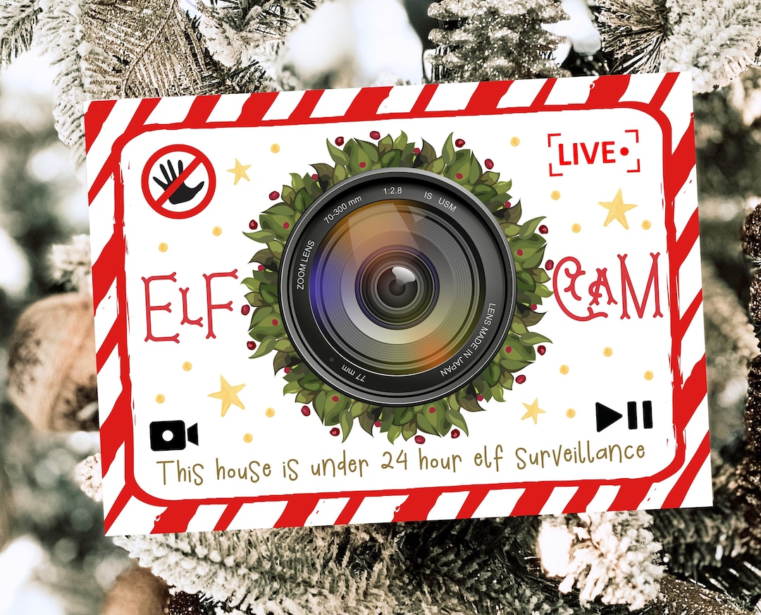 Printable Christmas Elf Camera, Do Not Touch Me Christmas Elf Cam ...