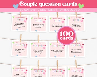 Couple Question Cards, Conversation Starters Cards, Date Night Cards ...