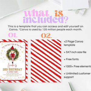 Editable Christmas Elf Birthday Invitation Template, Elf Birthday ...