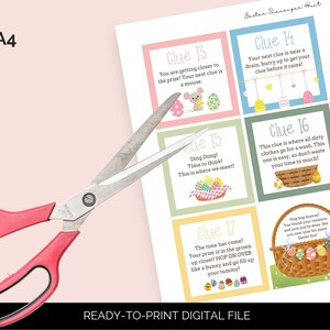 Editable Easter Hunt Cards for Kids Easter Scavenger Hunt - Etsy