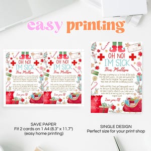 Editable Elf Recovery Notice Letter, Elf Sick Letter, Elf Notes ...