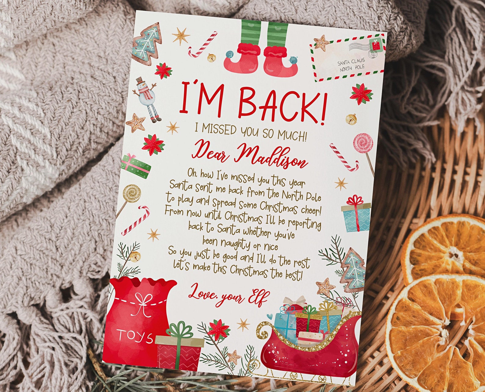 Editable Elf Arrival Letter Christmas Elf Welcome Letter - Etsy