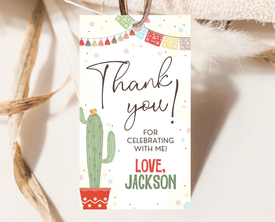 Editable Fiesta Birthday Favor Tag: Taco Bout Theme (instant Download ...