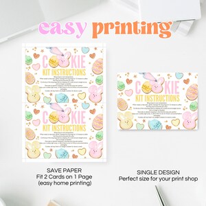 Editable Easter Cookie Kit Instructions Card, Decorate Your Own Easter ...