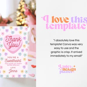 Editable Sweetheart Candy Birthday Favor Tag, Conversation Hearts Theme ...