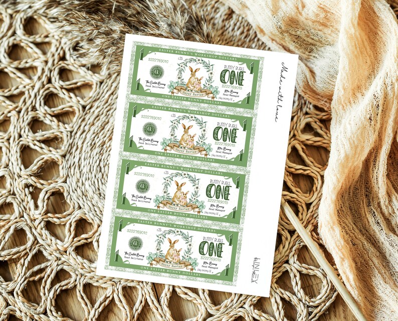 Easter Play Money Easter Hunt Bunny Bucks Printable Easter - Etsy