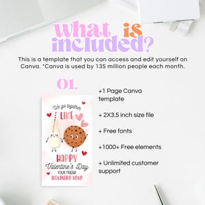 Editable Cookie Valentine Gift Tag, Cookie Valentine Gift Tags, School ...