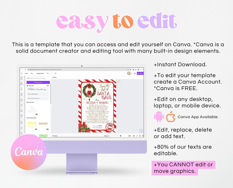 Editable Christmas First Time Elf Arrival Letter, Christmas Elf Welcome ...