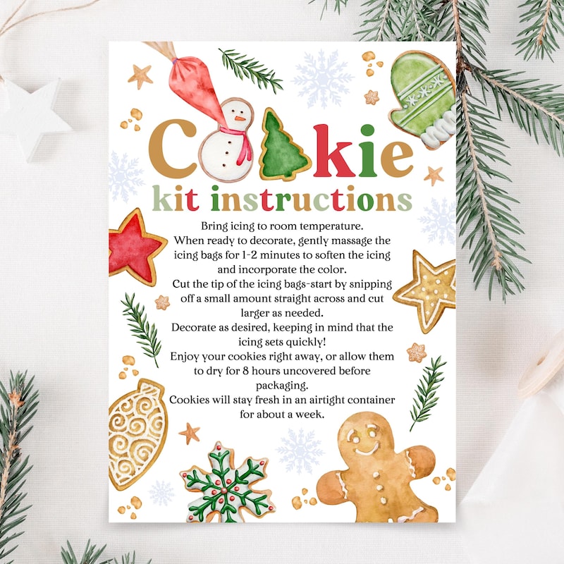 Cookie Decorating Kit Template - Etsy UK