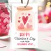 Editable Valentine's Day Gift Tag, Jar of Hearts Valentine's Gift Tag ...