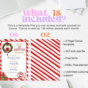 Editable Elf Adoption Certificate, Adopt an Elf Card, Elf Activity ...