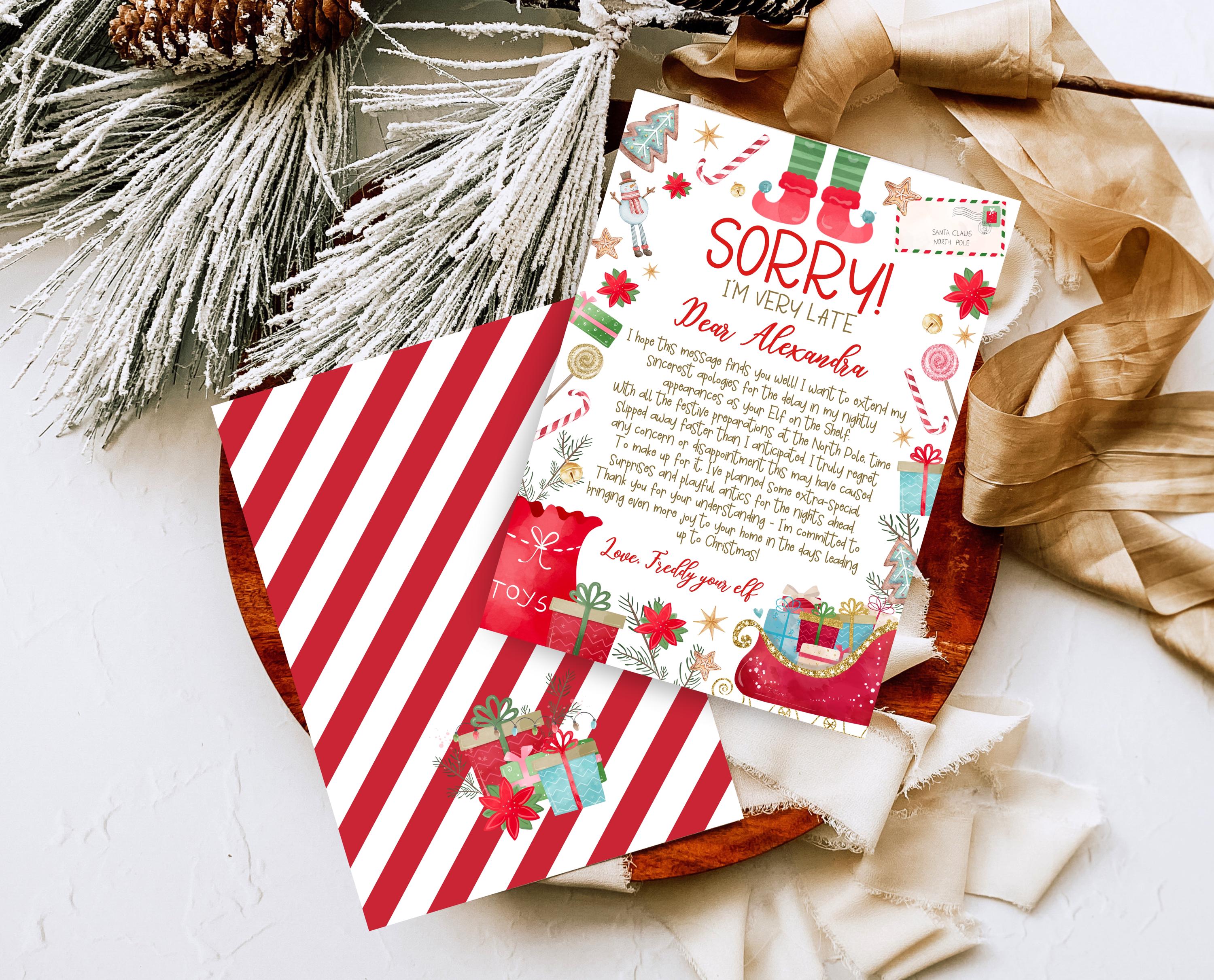 Editable Elf I'm Late Arrival Letter, Christmas Elf Last Minute Letter ...