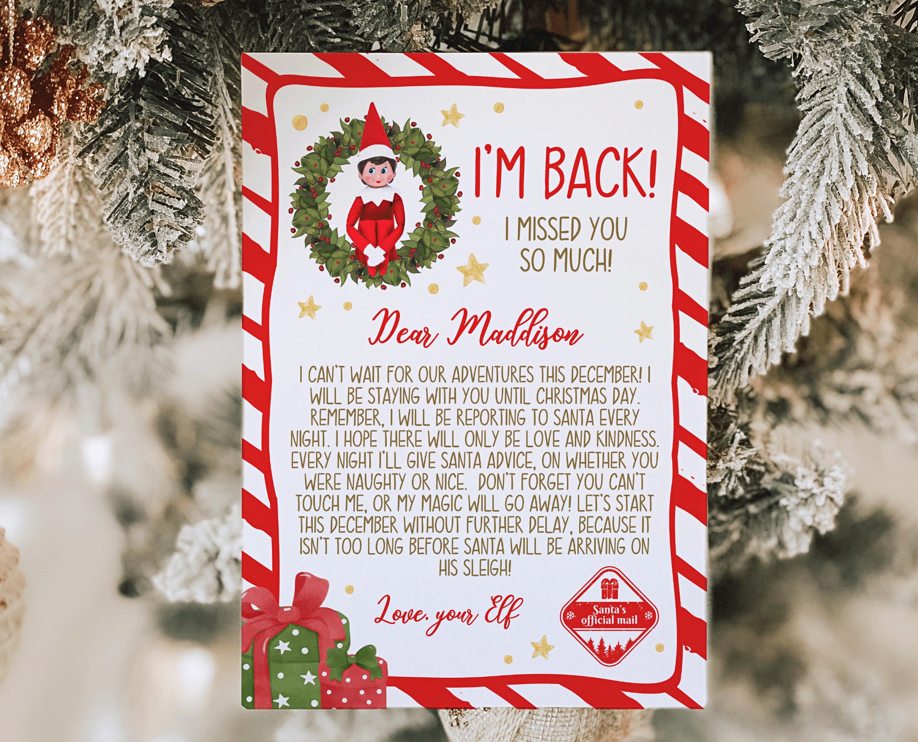 Editable Elf Arrival Letter Christmas Elf Letter Welcome Elf - Etsy ...