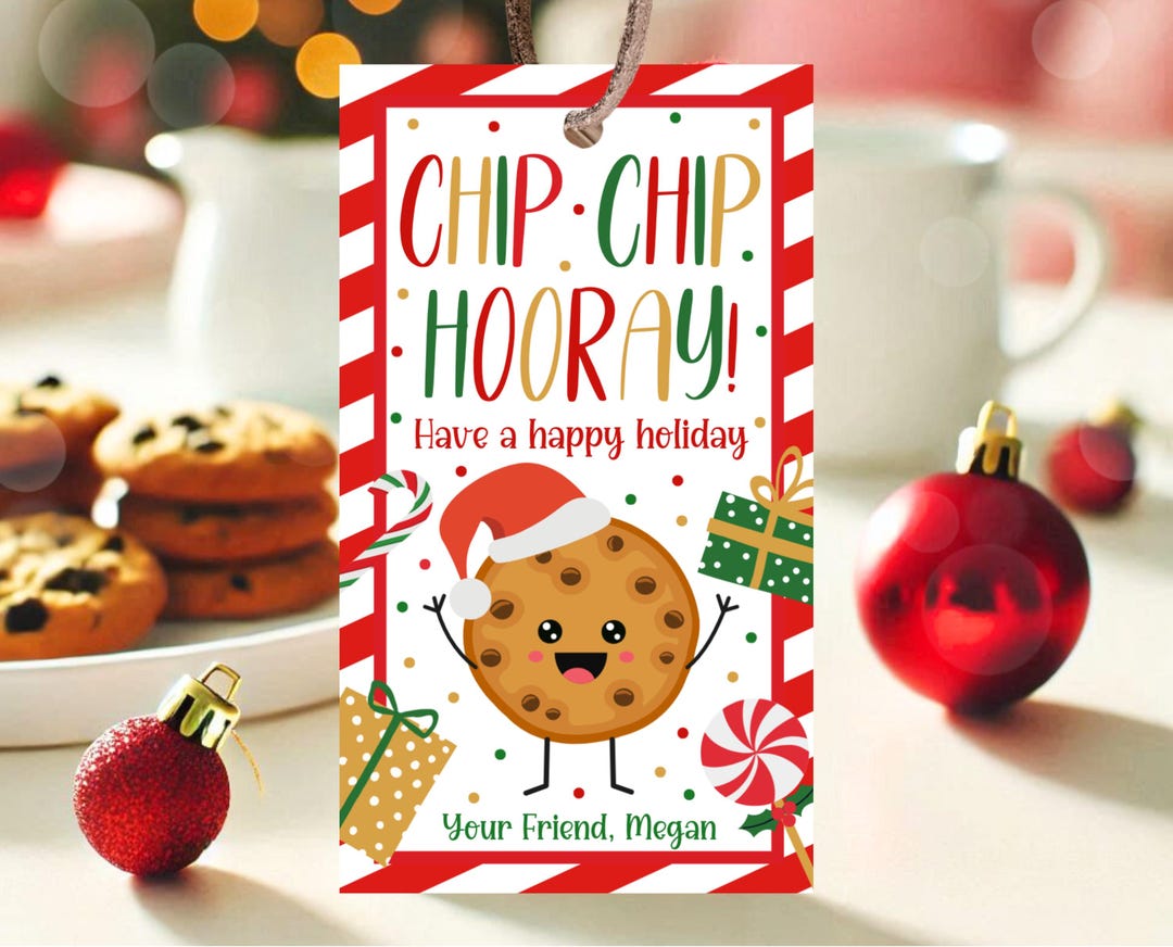 Editable Christmas Cookie Gift Tag Template (digital Download) - Etsy