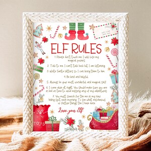 Editable Christmas Elf Magic Rules for Kids Sign, Do Not Touch Me ...