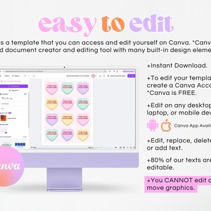 Editable Sweetheart Candy Note Cards, Conversation Hearts Theme Notes ...